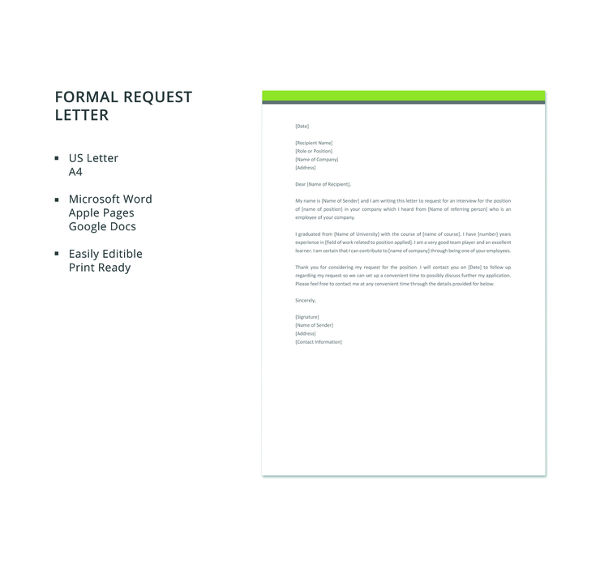 32+ Formal Letter Templates - PDF, DOC