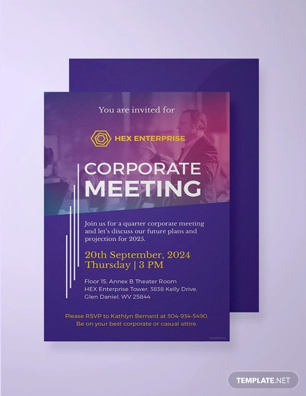 24+ Corporate Invitation Cards - PSD, AI, Vector EPS, Word