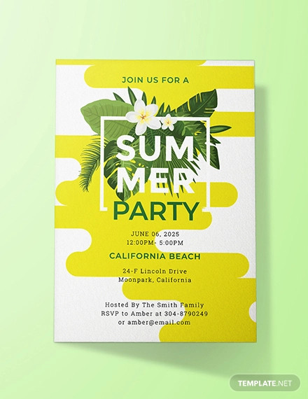 18 Summer Party Invitations PSD AI EPS