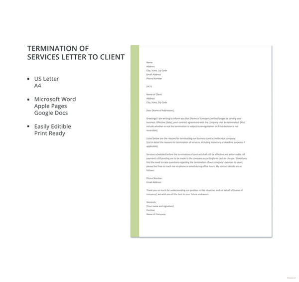 28+ Service Letter Templates -PDF, DOC