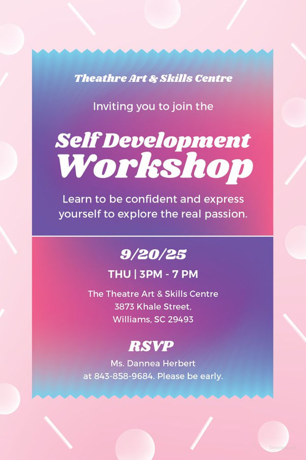 Workshop Flyer Template Great Template Inspiration