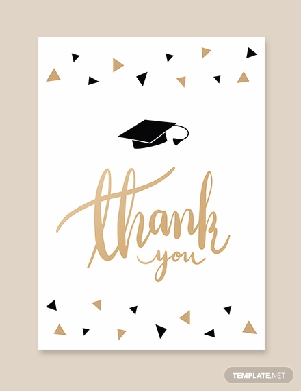 8 Graduation Thank You Cards PSD AI
