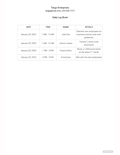 Log Book Template - 16+ Free Word, PDF Documents Download