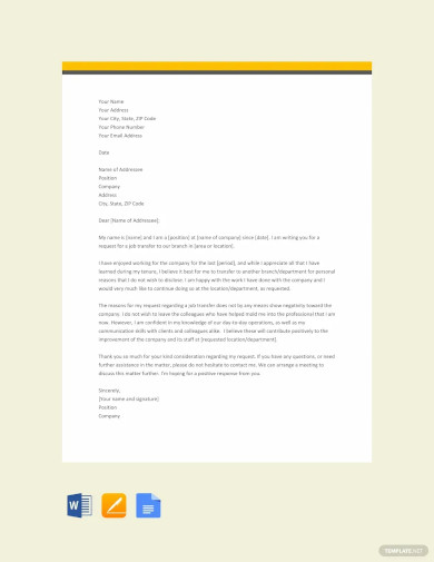 23+ Transfer Request Letter - PDF, DOC | Free & Premium Templates
