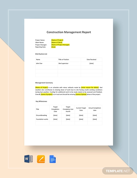 22+ Daily Construction Report Templates - PDF, DOC, Word | Free ...
