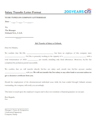 16+ Fund Transfer Letter Templates - PDF, Doc, Apple Pages, Google Docs