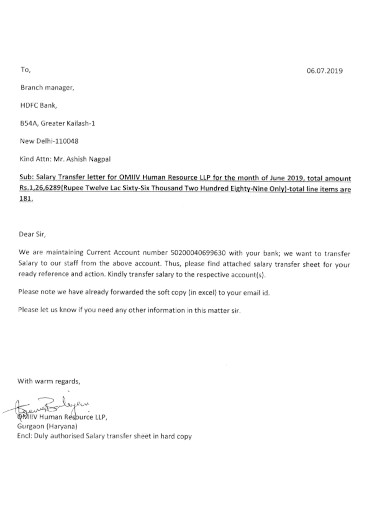 Salary Transfer Letter Template- 15+ Word, PDF Format Download!