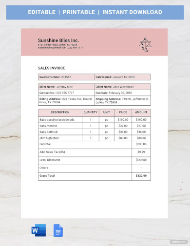 Free 21+ Invoice Book Templates - Free Word, PDF Documents Download