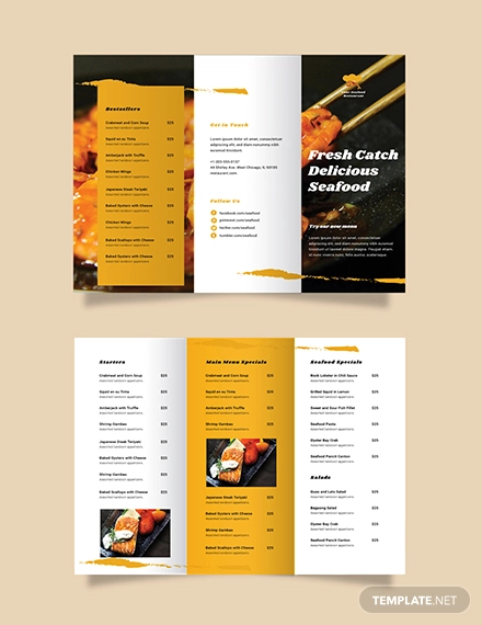 47+ Restaurant Brochure Templates - PSD, EPS, AI, InDesign, Word, PDF ...