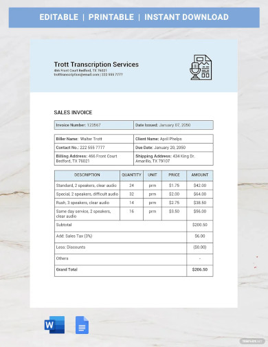 Free 21+ Invoice Book Templates - Free Word, PDF Documents Download