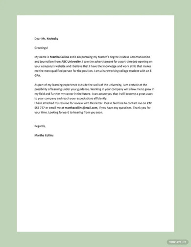 12+ Student Letter Templates in Google Docs | MS Word | Apple Pages | PDF