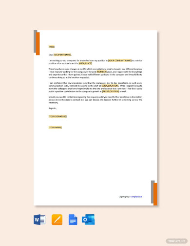 23+ Transfer Request Letter - PDF, DOC | Free & Premium Templates