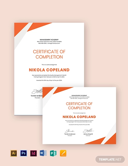 Quality Management Certificate - 8+ PDF, Word, AI, InDesign Documents ...