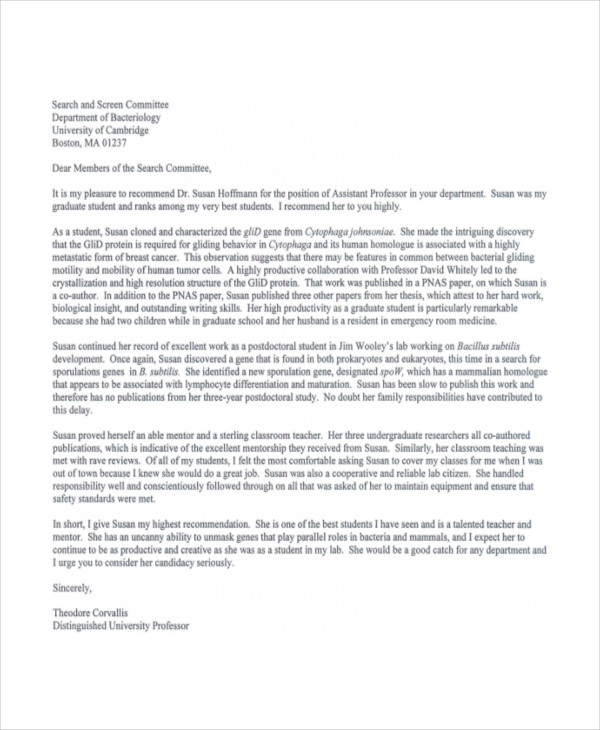 57+ Recommendation Letter Templates in PDF
