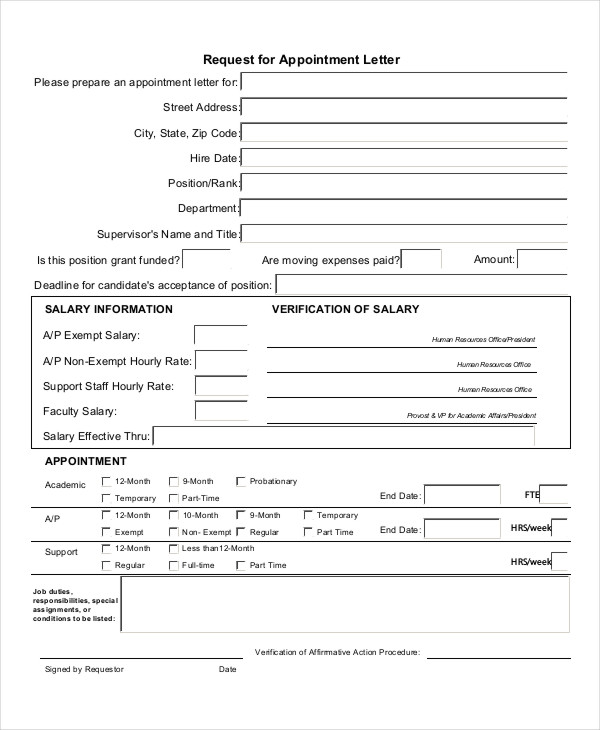 53+ Appointment Letter Template Examples