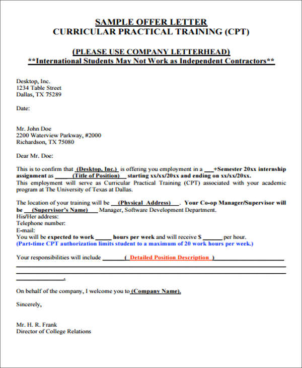 45+ Offer Letter Format Templates - PDF, DOC