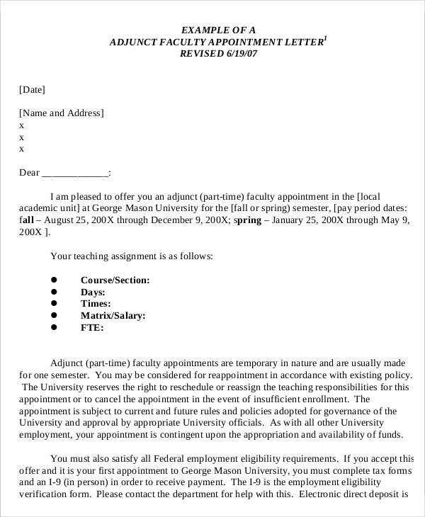 36+ Appointment Letters - Word, PDF Documents Download