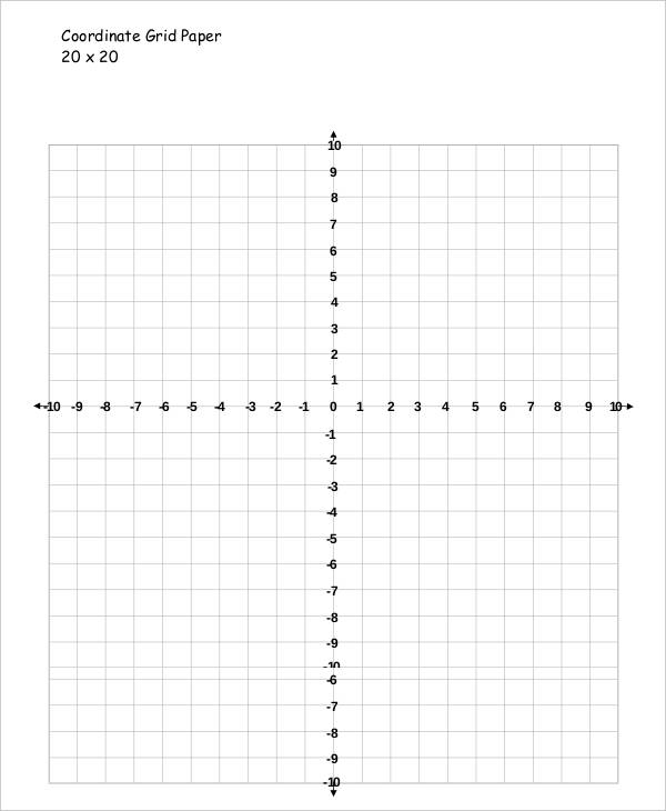Coordinate Grid Graph Paper
