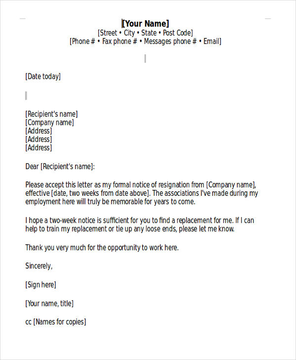 Word Document Business Letter Format