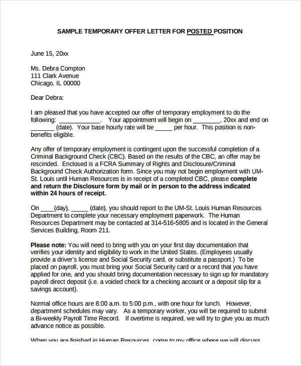 66+ Offer Letter Templates in PDF