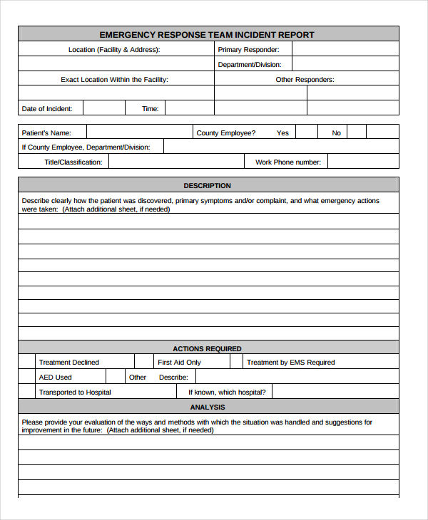 Incident Analysis Report Sample Master Of Template Document