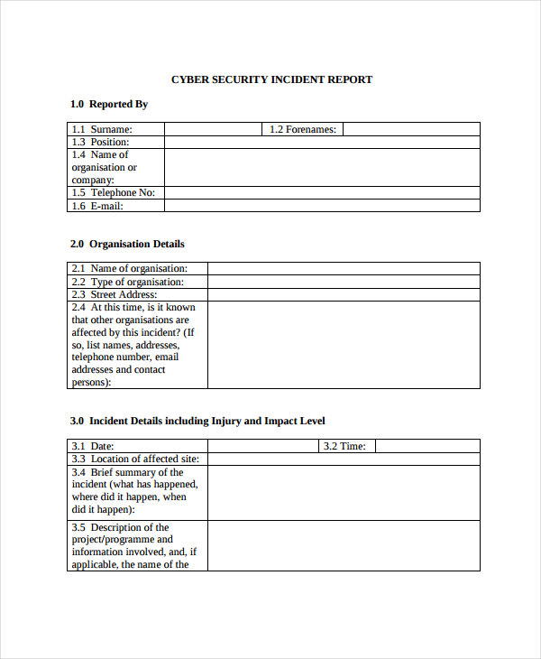 40 Incident Report Samples In Google Docs MS Word PDF Pages