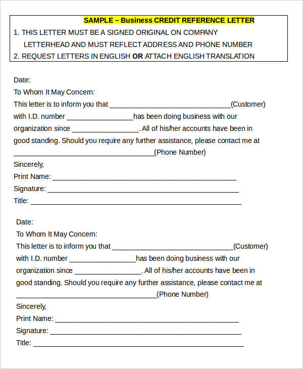 Reference Letter Example - 33+ Free Word, PDF DOcuments Download