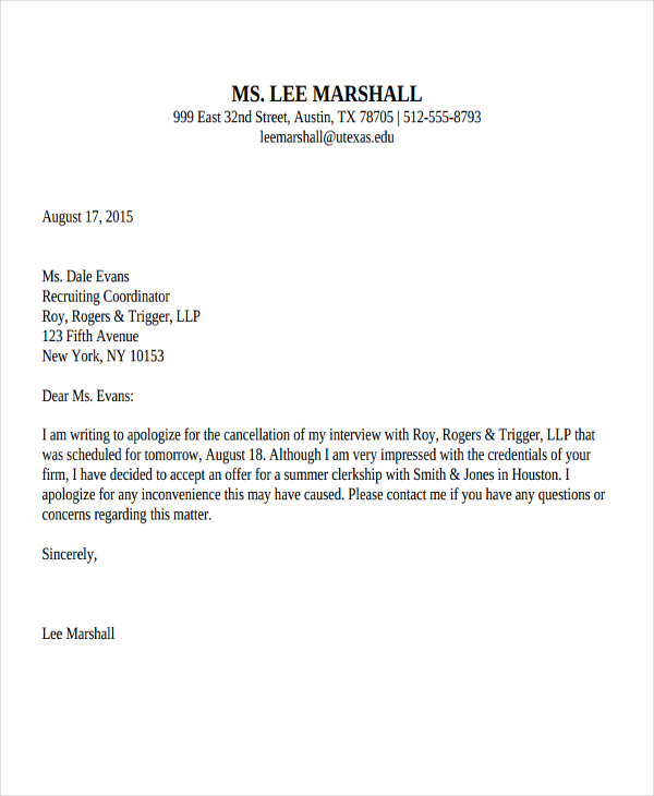 11 Interview Appointment Letter Templates Free PDF Word Google 