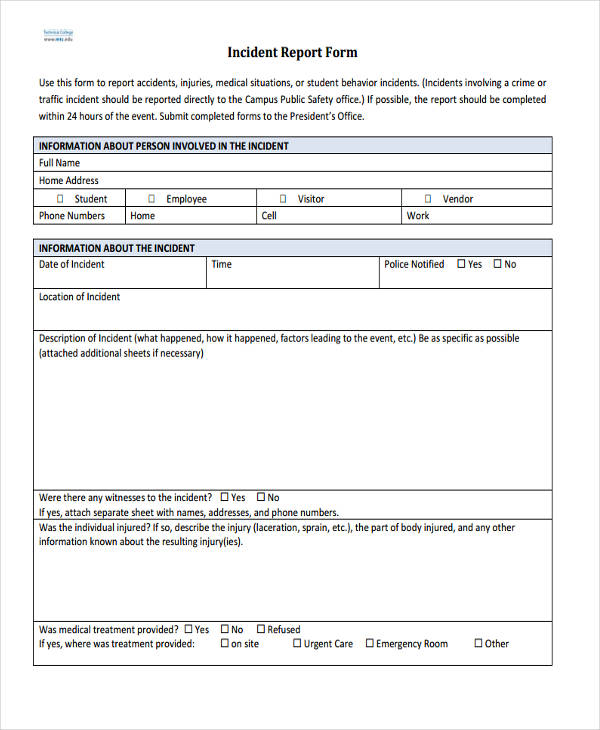 30 Incident Report Template In PDF
