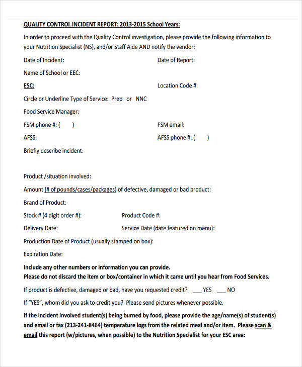 30+ Incident Report Template in PDF