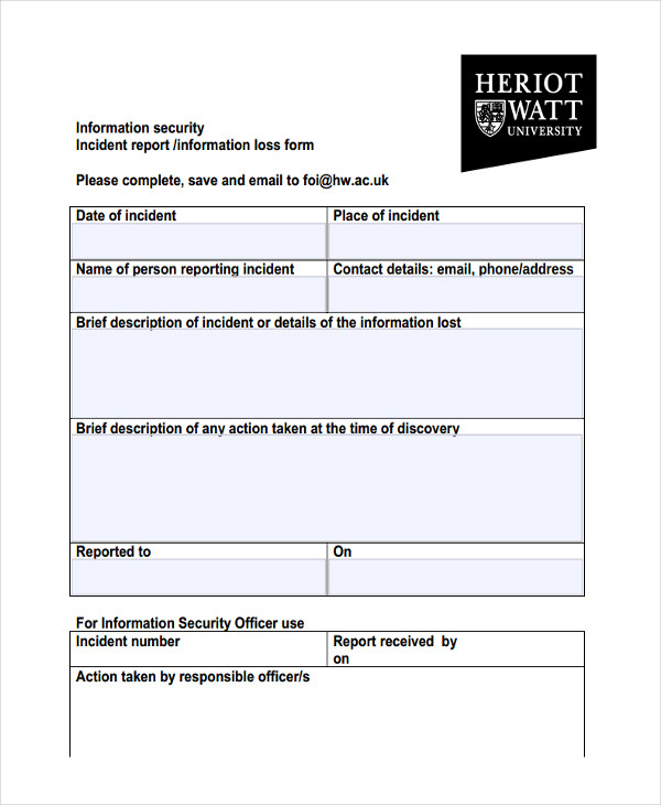 30+ Incident Report Template in PDF