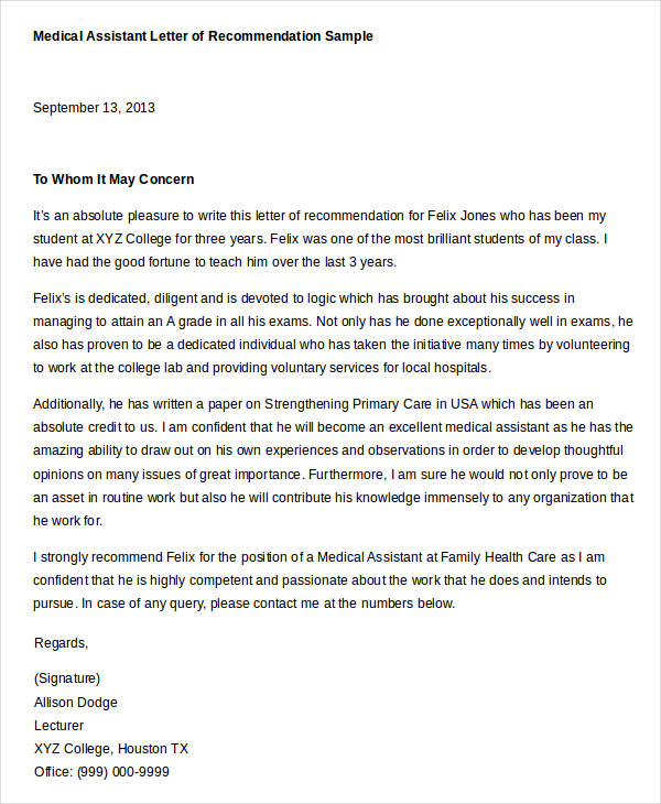 Reference Letter Example - 33+ Free Word, PDF DOcuments Download