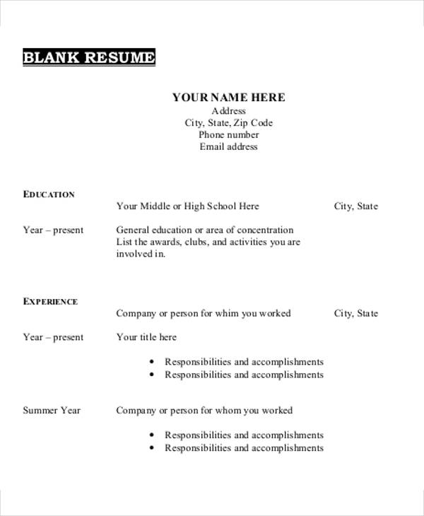 35+ Resume Templates - PDF, DOC