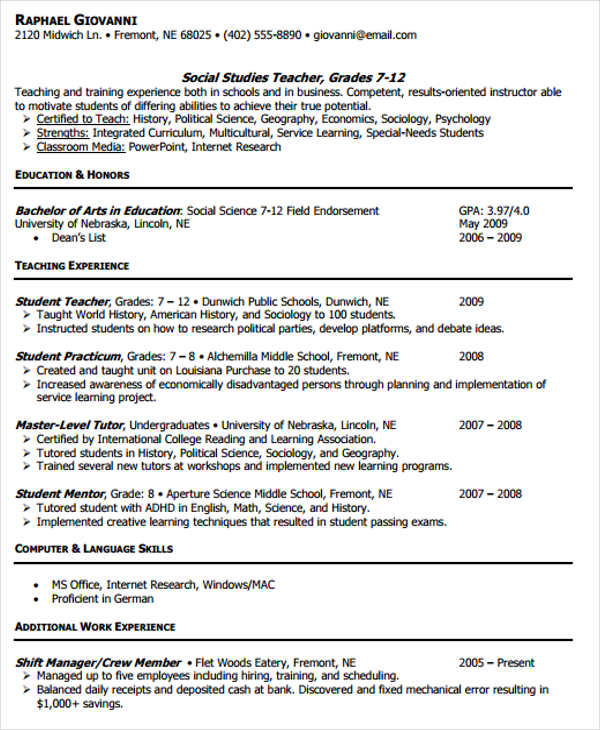65+ Resume Formats - PDF, DOC