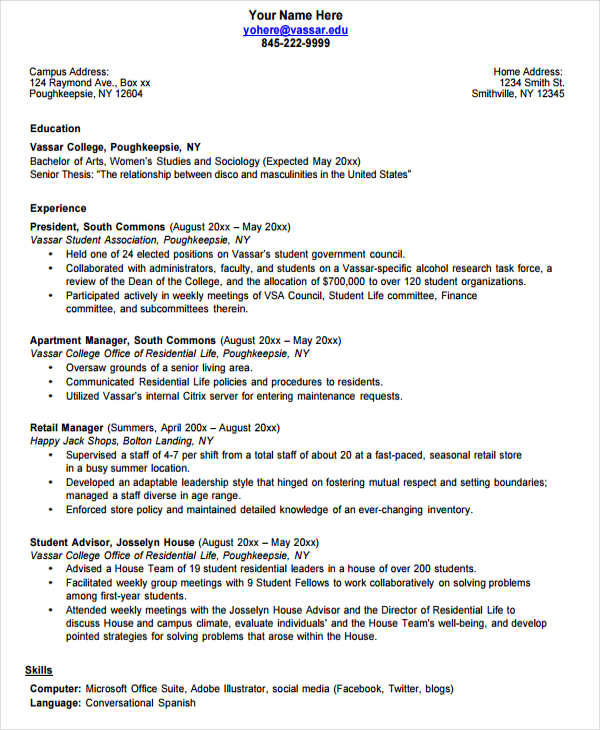 65+ Resume Formats - PDF, DOC