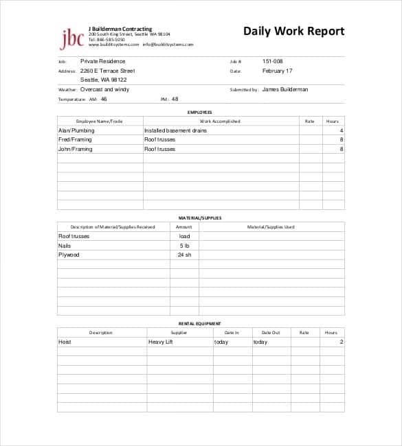 77+ Daily Report Templates - Word, PDF, Excel, Google Docs