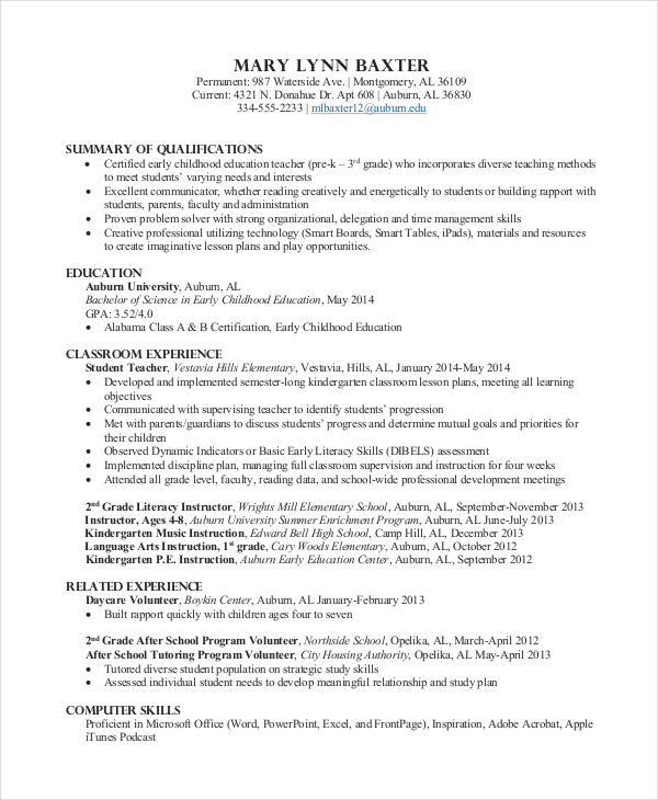 Generic Resume Template - 28+ Free Word, PDF Documents Download