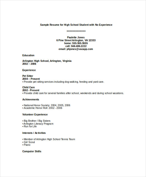 44 Sample Resume Templates