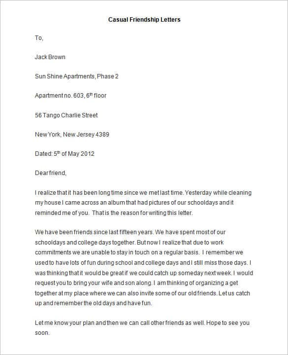 49+ Friendly Letter Templates - PDF, DOC