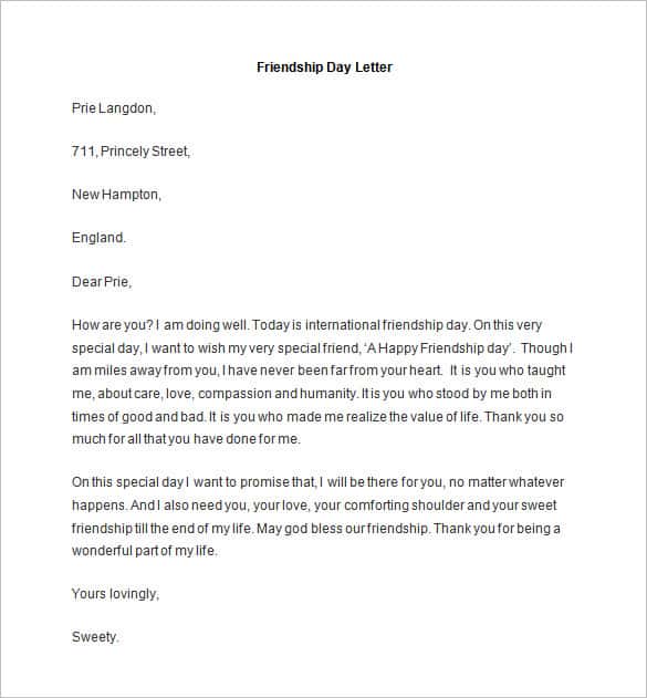 49+ Friendly Letter Templates - PDF, DOC