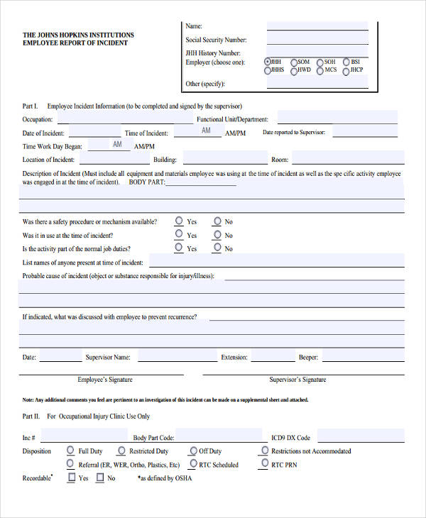53+ Incident Report Templates - PDF, Word