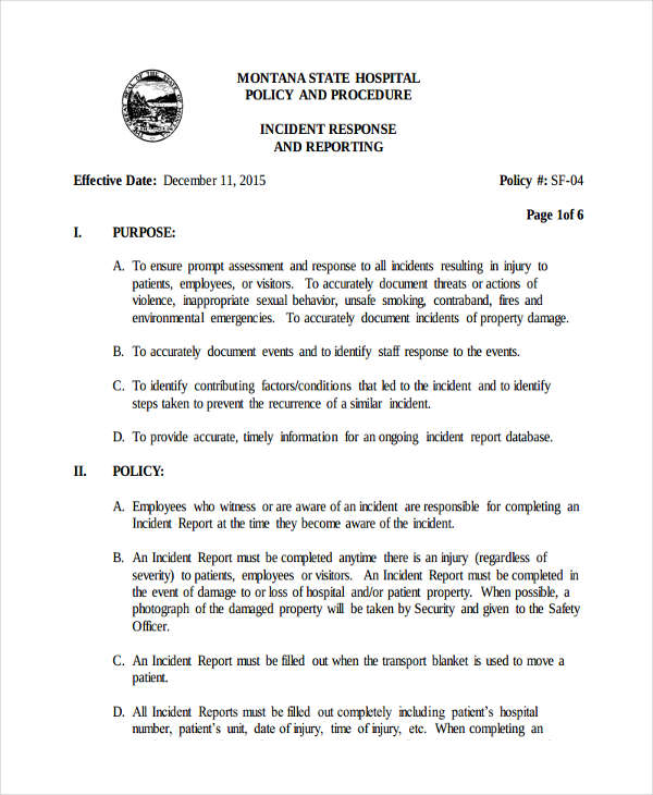 53+ Incident Report Templates - PDF, Word