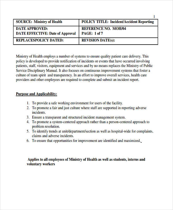 53+ Incident Report Templates - PDF, Word