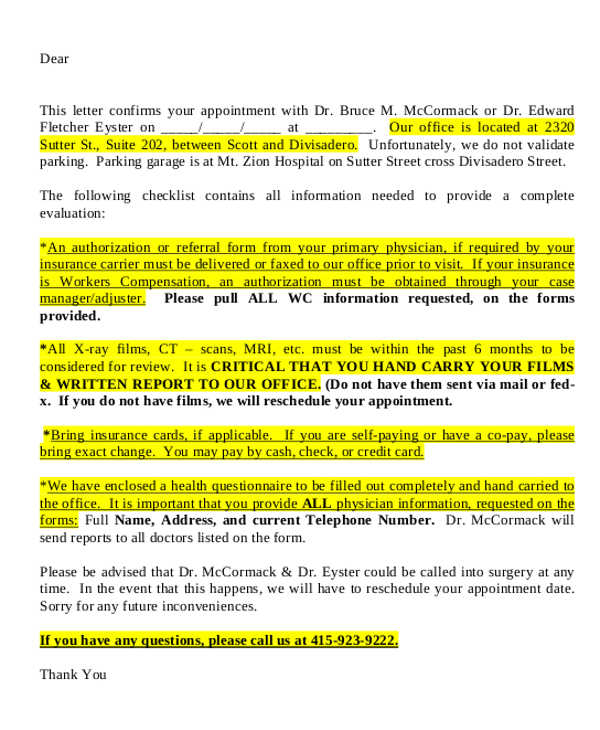 10+ Doctor Appointment Letter Templates - DOC, PDF