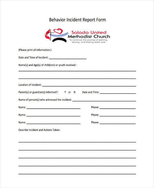 42 Free Incident Report Templates PDF Word Free Premium Templates