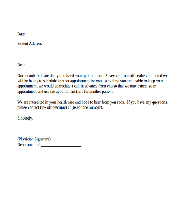 7 Appointment Cancellation Letter Templates Free Samples Examples 
