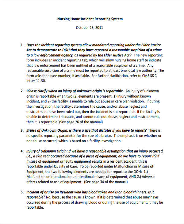 How Do You Write An Incident Report In Aged Care