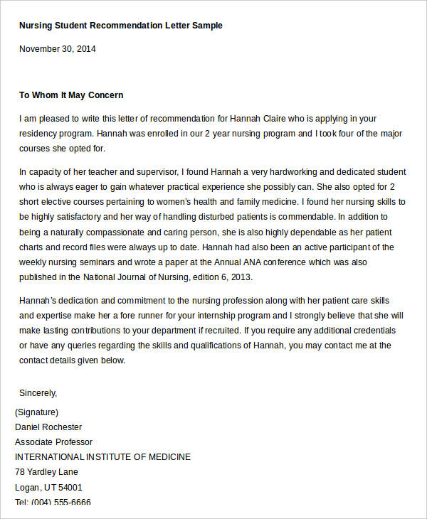 Reference Letter Example - 33+ Free Word, PDF DOcuments Download