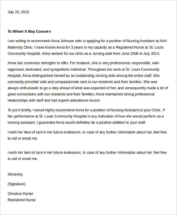 Reference Letter Example - 33+ Free Word, PDF DOcuments Download