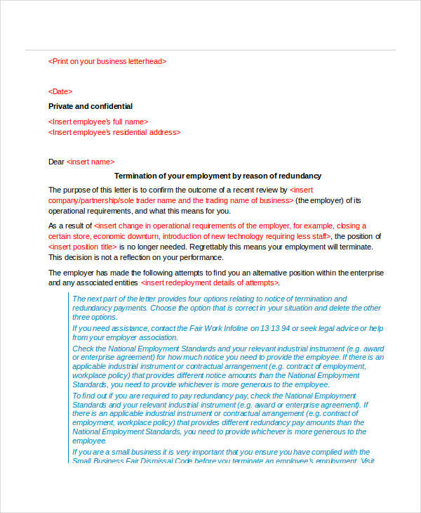 32+ Simple Termination Letter Templates - DOC, PDF, AI